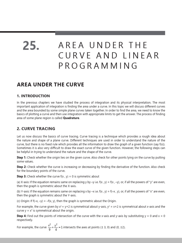 11.area Under The Curve and Linear ProgrammingTheory | PDF | Integral ...