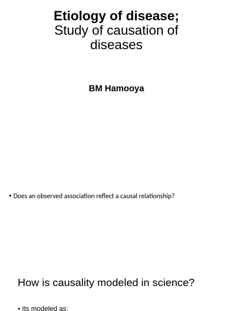 Understanding Disease Causation Models | PDF | Epidemiology | Infection