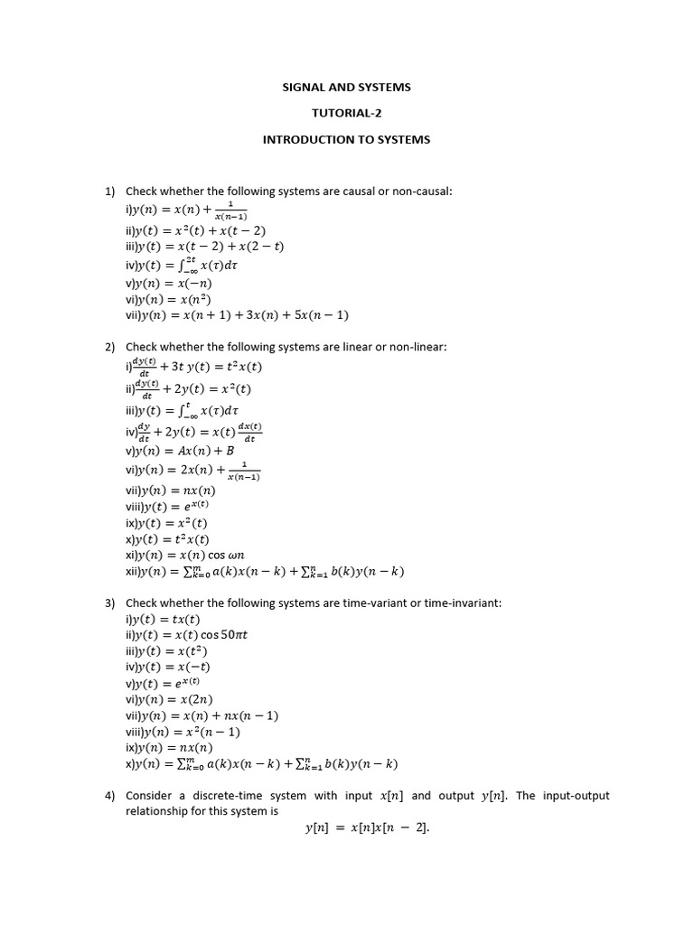 Systems Analysis Tutorial | PDF | Applied Mathematics | Computer Engineering