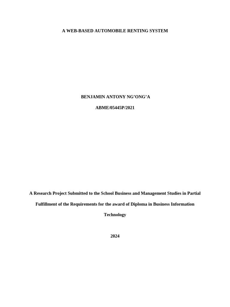 Web Based Automobile Renting 3 | PDF | Usability | Databases