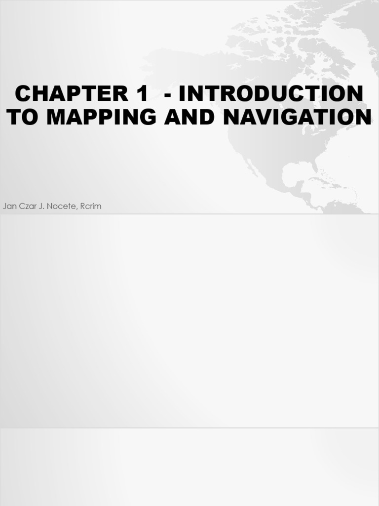 Manual Mapping and Navigation Basics | PDF | Geographic Information ...