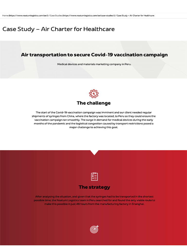 Case Study - Air Charter For Healthcare | PDF