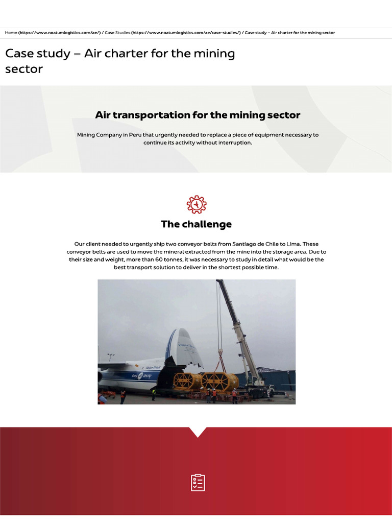 Case Study - Air Charter For The Mining Sector | PDF