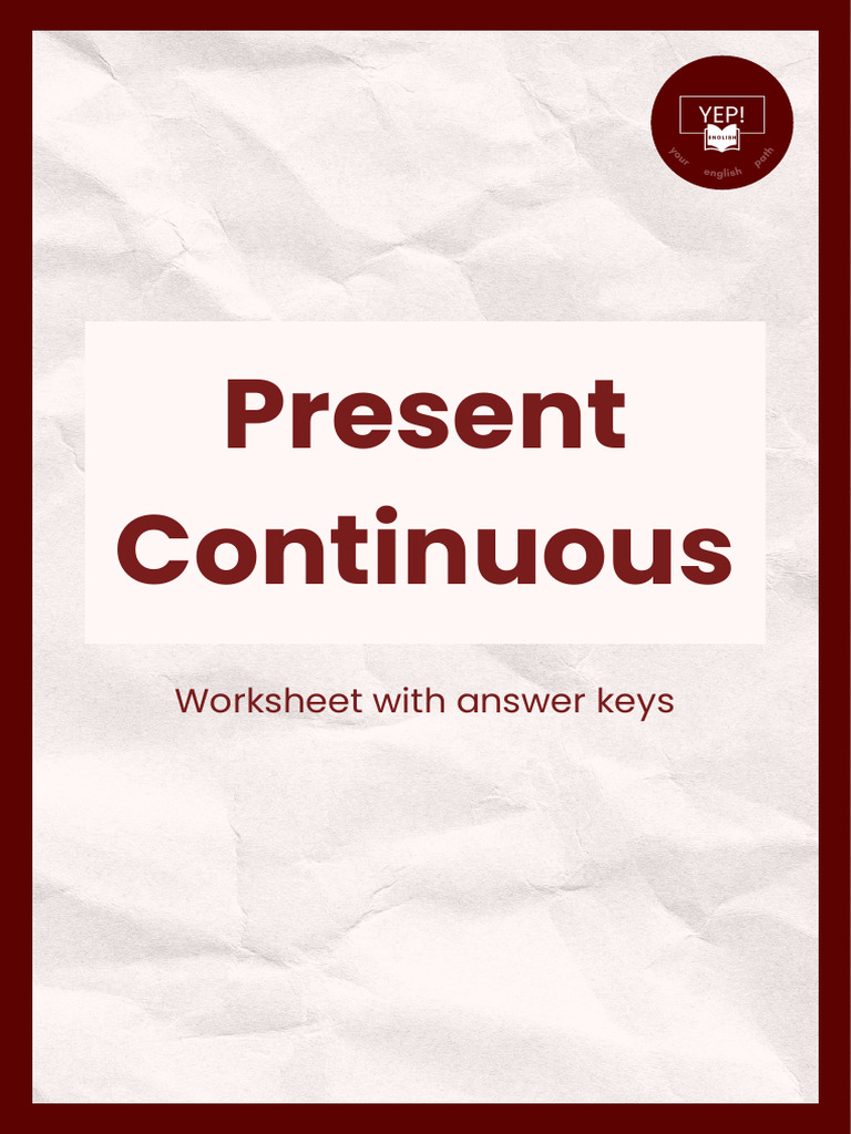 Present Continuous.worksheet | PDF