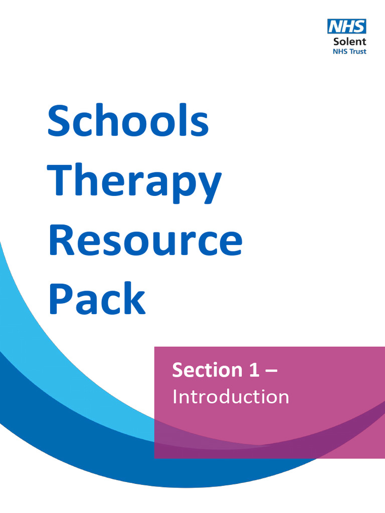 Schools Therapy Resource Pack 1 To 246 1738629875 | PDF | Physical ...