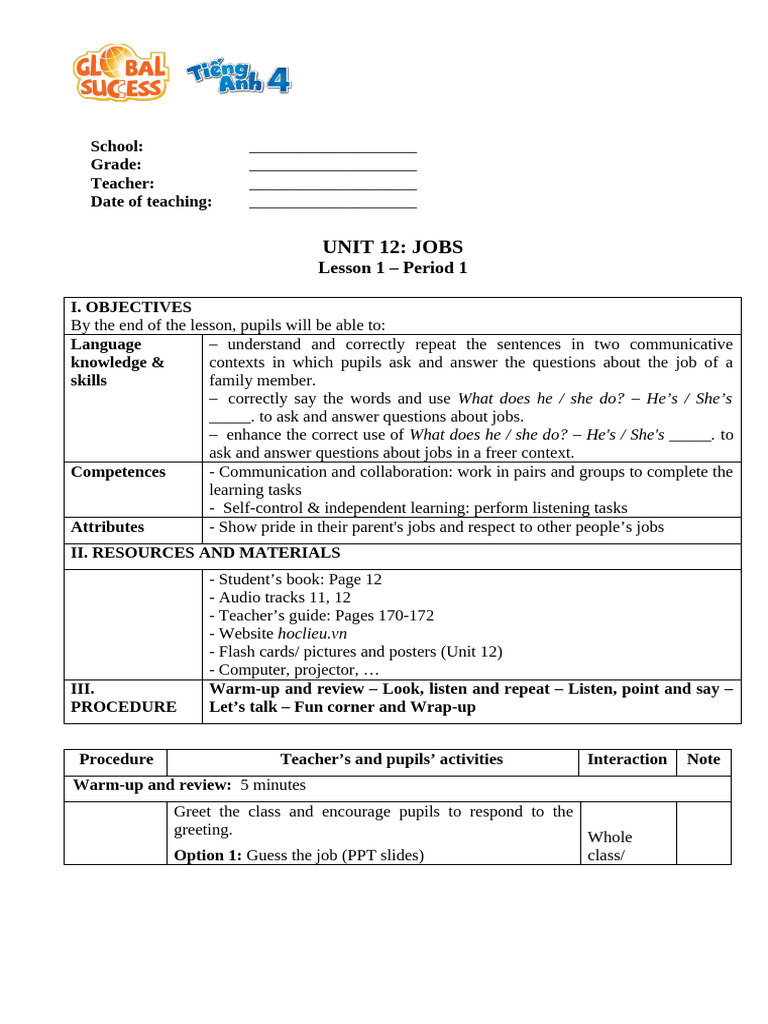 Unit 12 | PDF | Reading Comprehension | Teachers