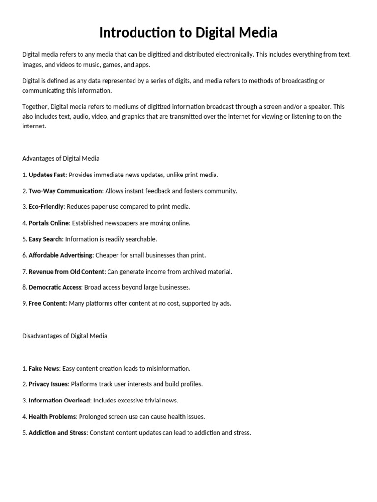 Introduction To Digital Media | PDF | Computer Data Storage | World ...