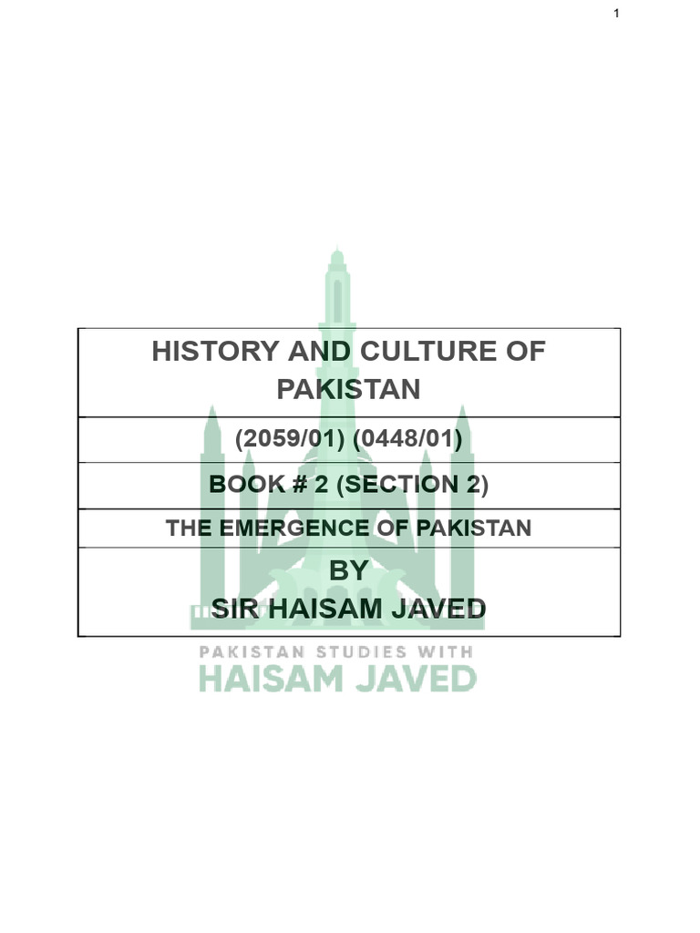 Emergence of Pakistan: Key Historical Events | PDF | Partition Of India ...