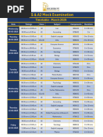Mock Exam Timetable 2025 (3) | PDF | Science