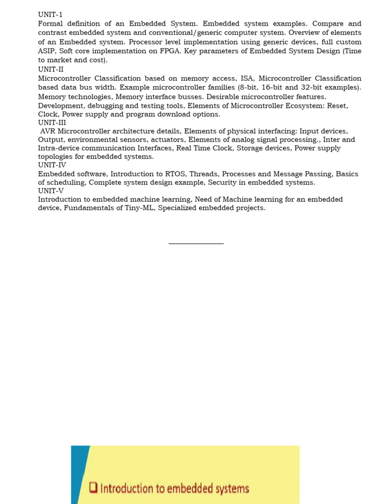 1 Introduction To Embedded Systems | PDF