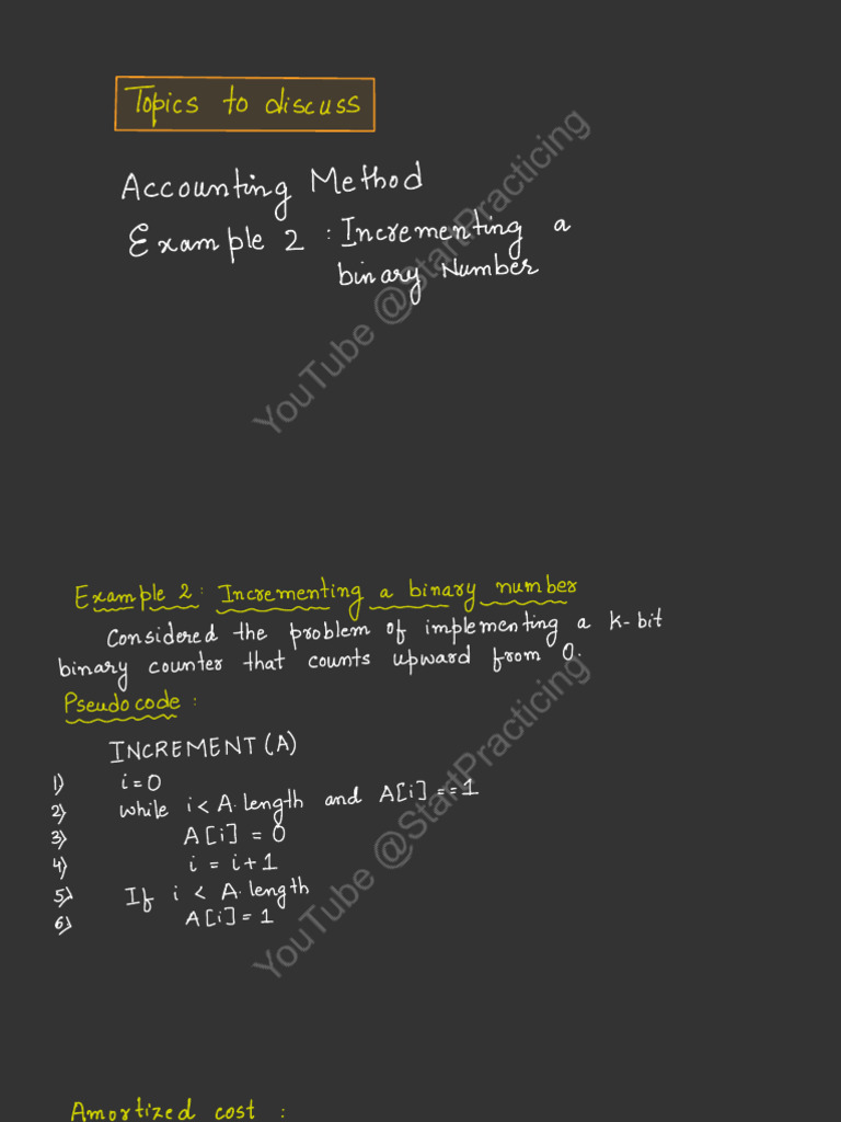 Accounting Method Increment Binary Number | PDF