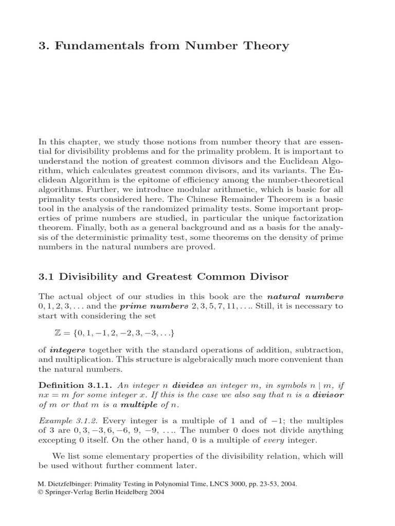Chapter 3 | PDF | Prime Number | Number Theory