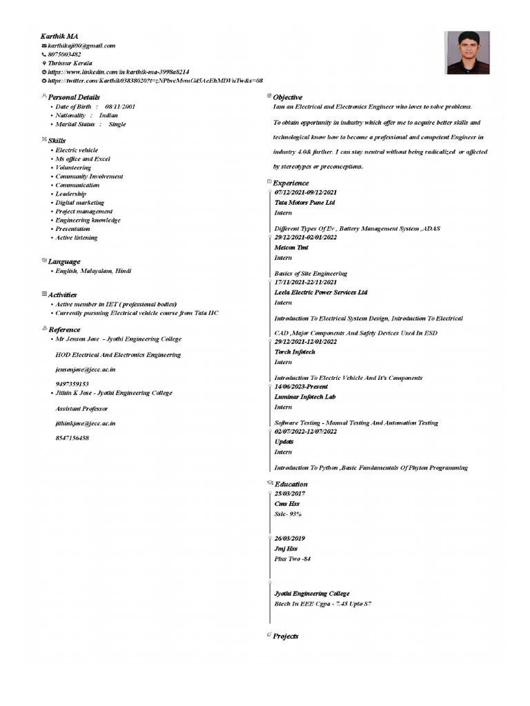 Karthik's Resume | PDF