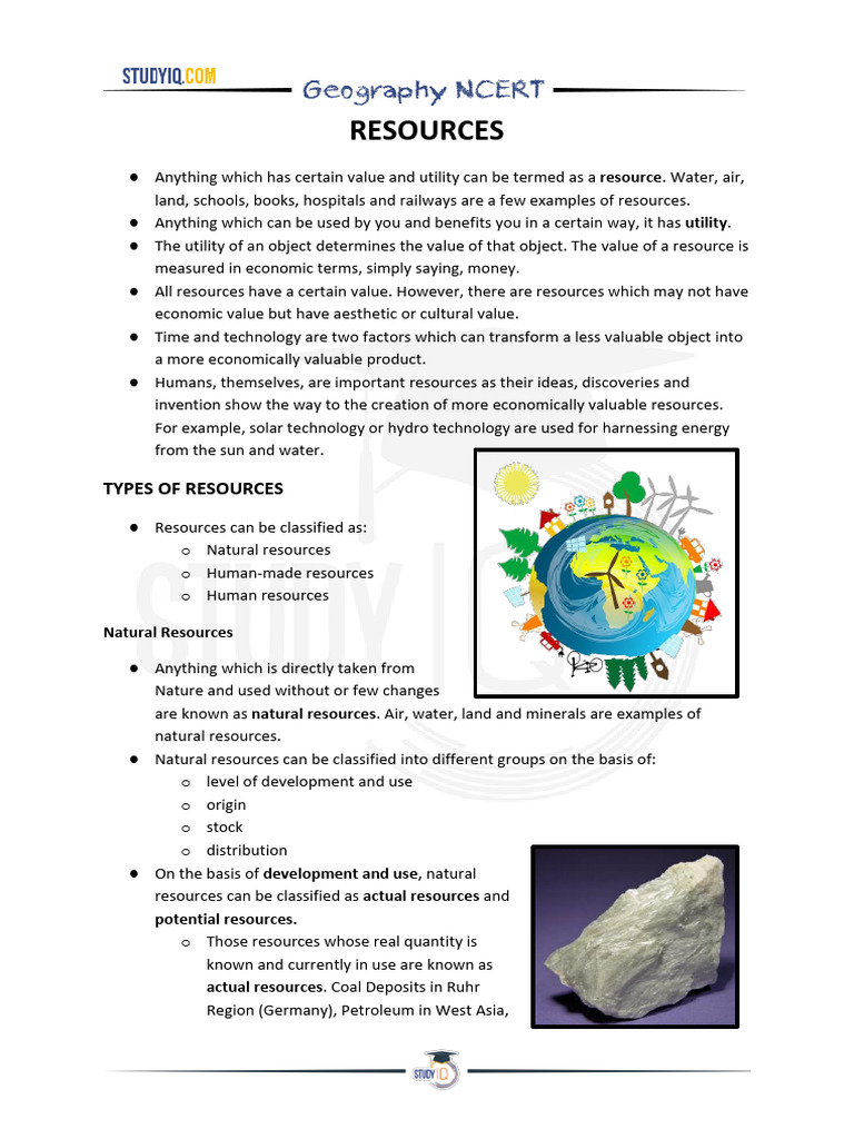 8th Class - Resources and Development | PDF | Ore | Soil
