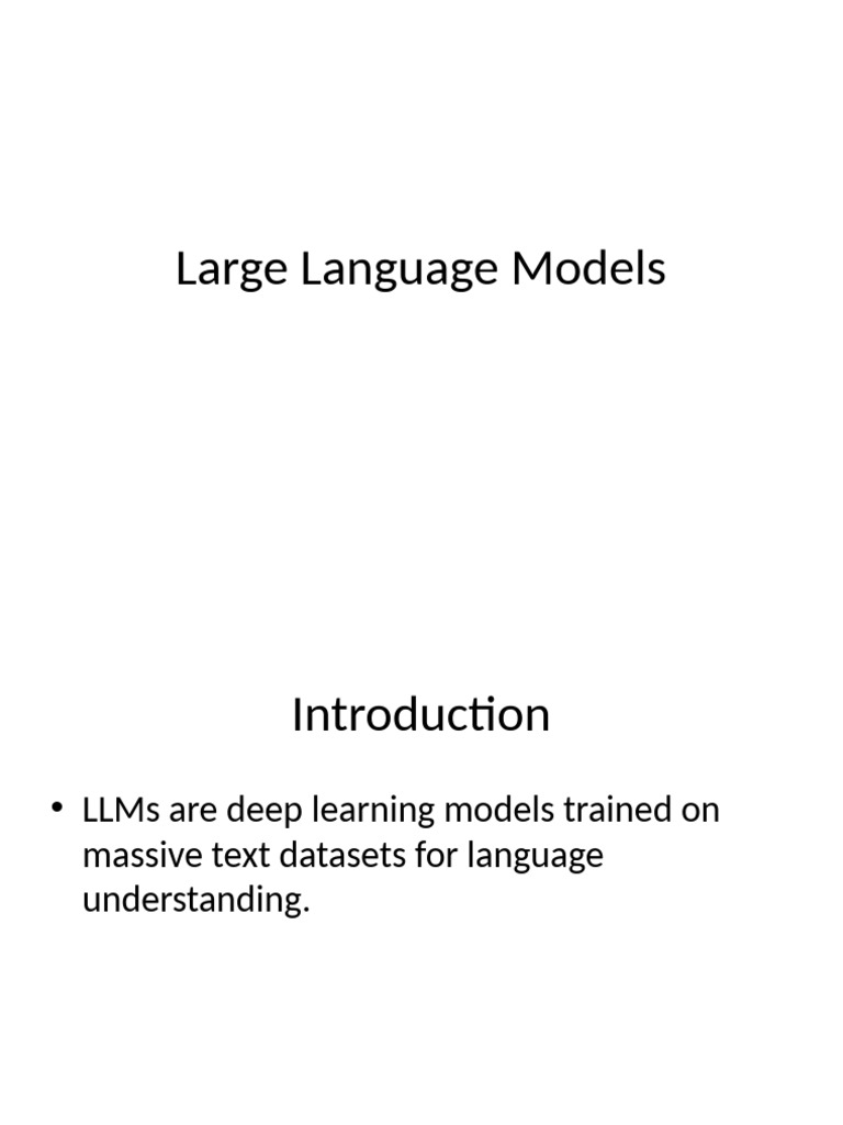 Large Language Models | PDF