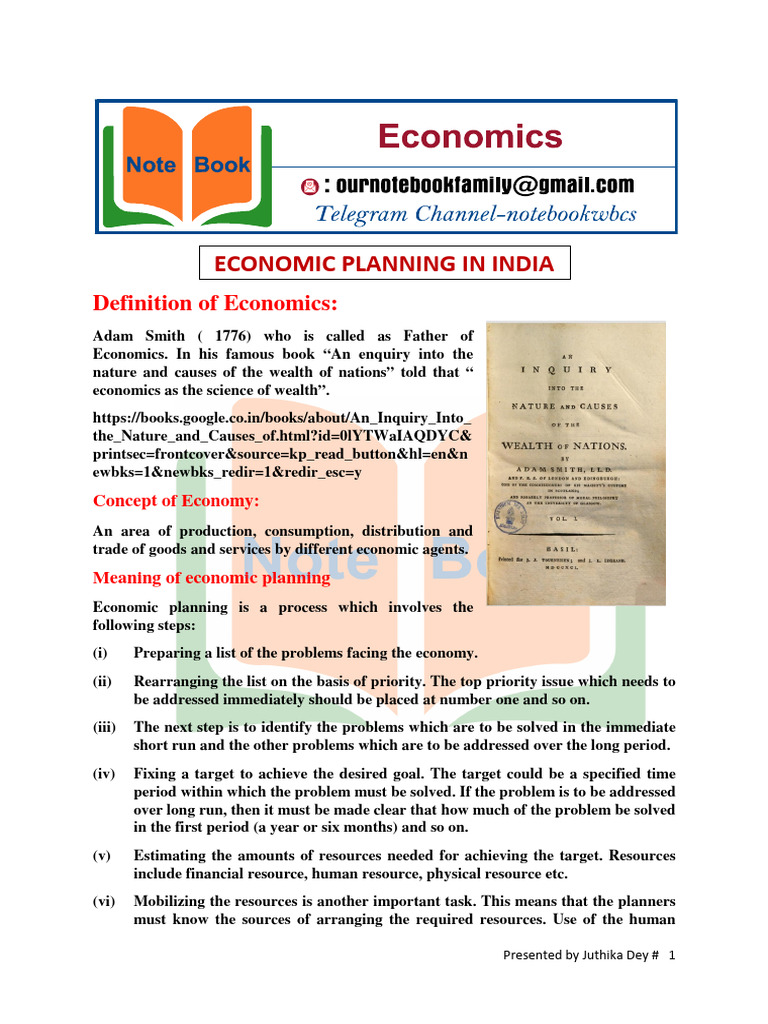 Economic Planning in India: Goals & Strategies | PDF | Economic Growth ...