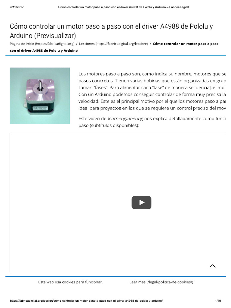 Cómo Controlar Un Motor Paso A Paso Con.. | PDF