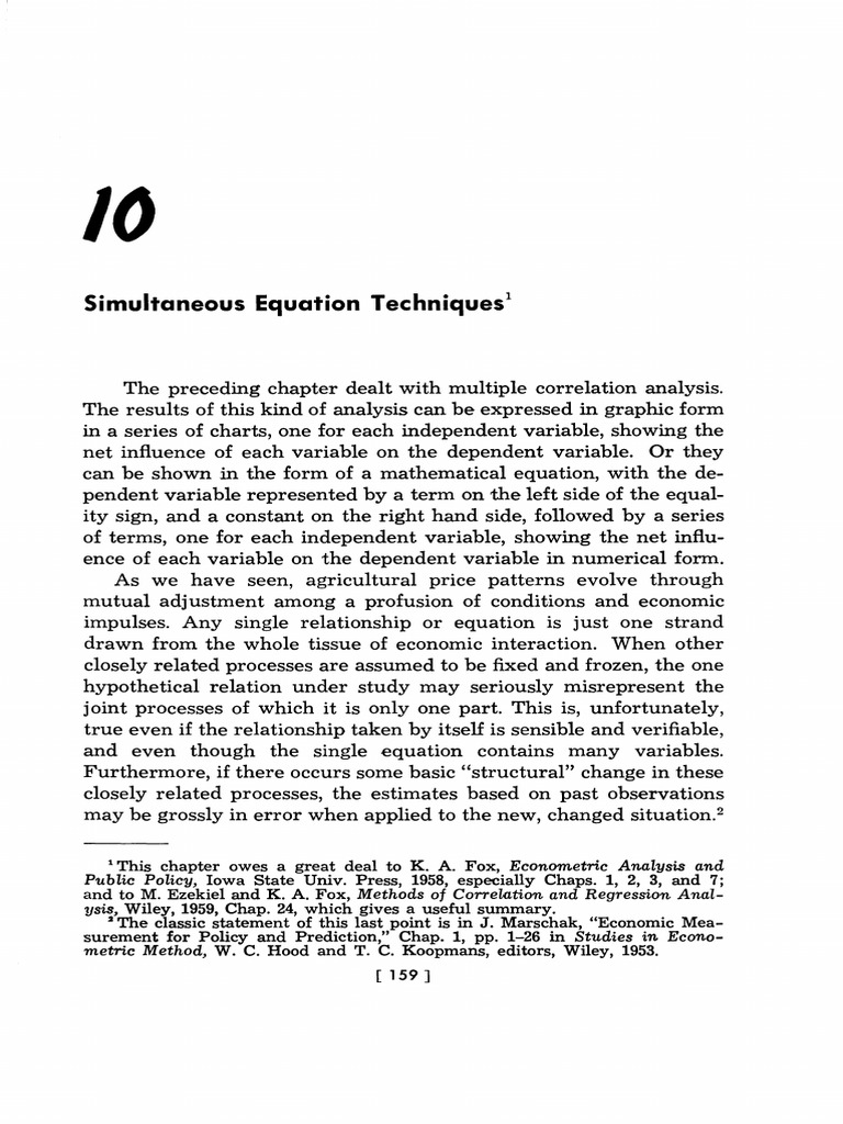 Simultaneous Equation Techniques | PDF | Demand Curve | Demand