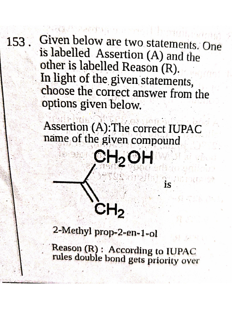 IUPAC Nomenclature Questions | PDF