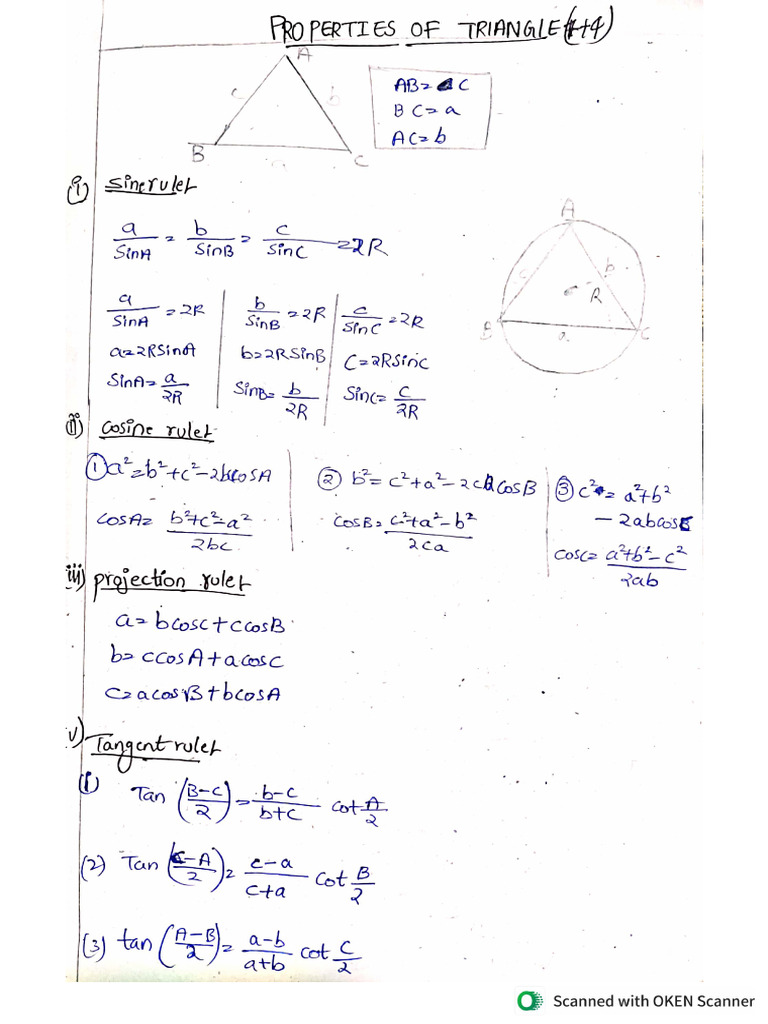 Properties of Triangles(SAQ&LAQ) | PDF
