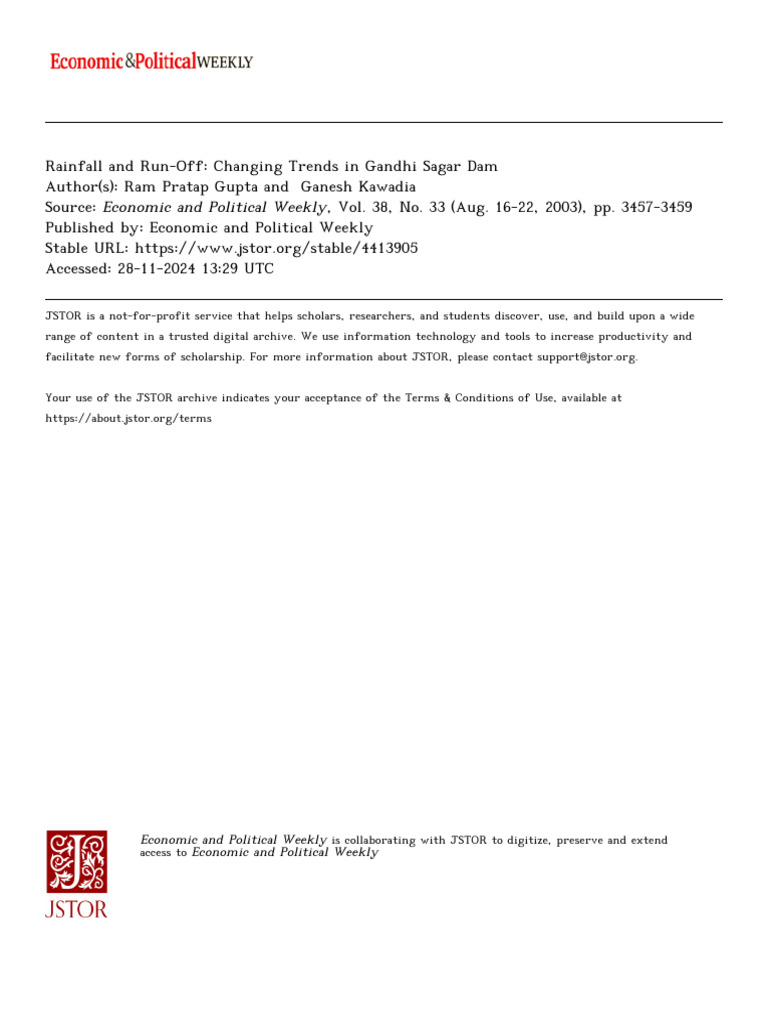 Gupta RainfallRunOffChanging 2003 | PDF | Discharge (Hydrology) | Water ...