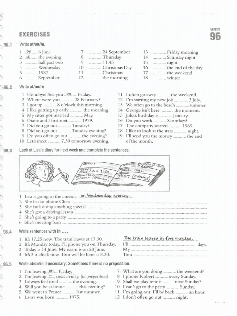 Prepositions of Time 2 | PDF
