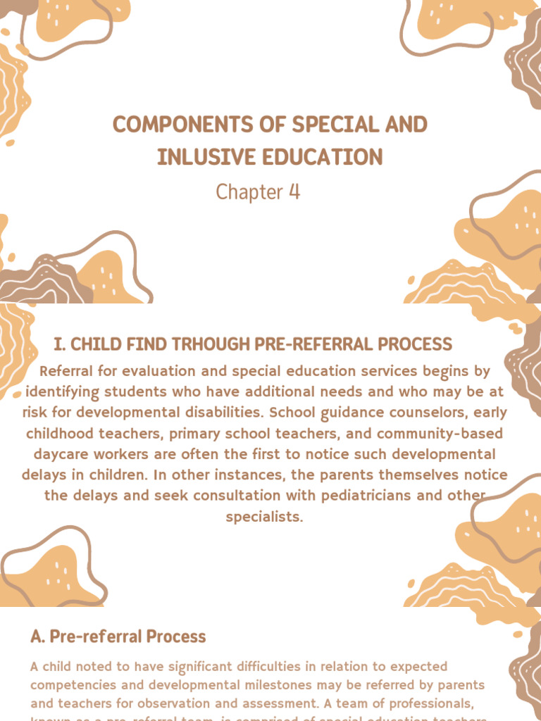 FTC PPT Chapter 4 Components of Special and Inclusive Education | PDF | Educational Assessment ...