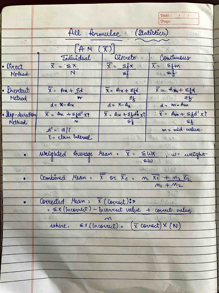 Formula Mean Median Mode Core Micro1-6 | PDF