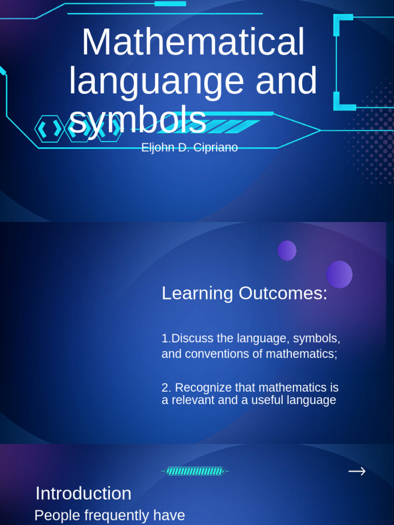 Topic 3-Mathematical Languange and Symbols | PDF | Set (Mathematics ...