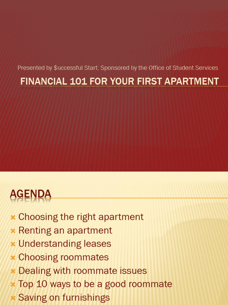 How To Find Your First Apartment - Life Skills | PDF | Lease | Renting
