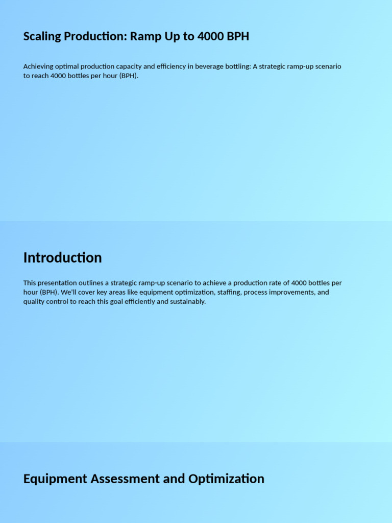 Production Ramp-Up to 4000 BPH | PDF | Performance Indicator ...