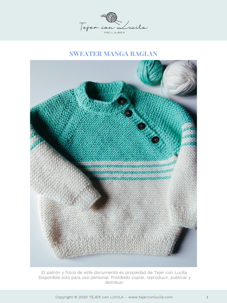 Curso Sweater Manga Raglan Patron Tejerconlucila | PDF | Softlines ...