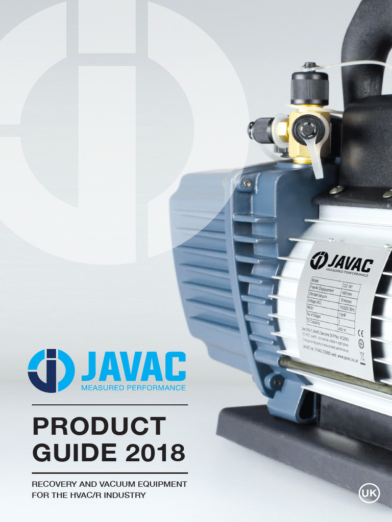 JM0014 UK JAVAC Catalogue 2018 | PDF | Pressure Measurement | Calibration