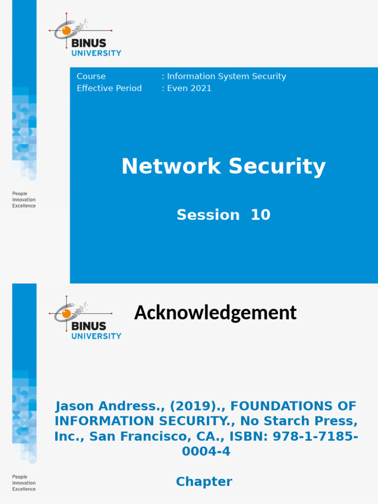 Network Security: Session 10 | PDF | Computer Network | Firewall (Computing)
