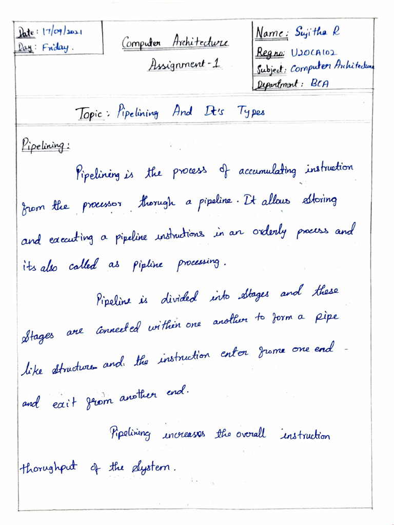 Computer Architecture Assignment - 1 | PDF