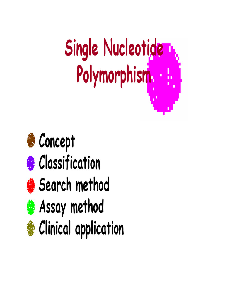 snp | PDF | Single Nucleotide Polymorphism | Molecular Biology