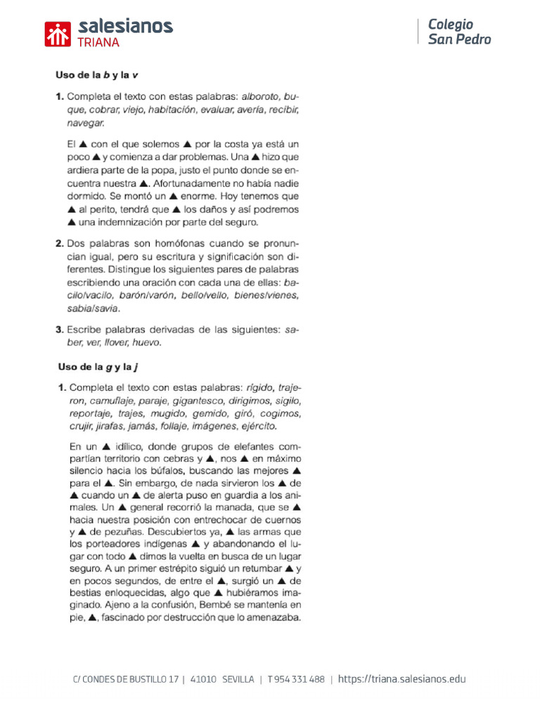 Tarea de Ortografía. 29.1 | PDF