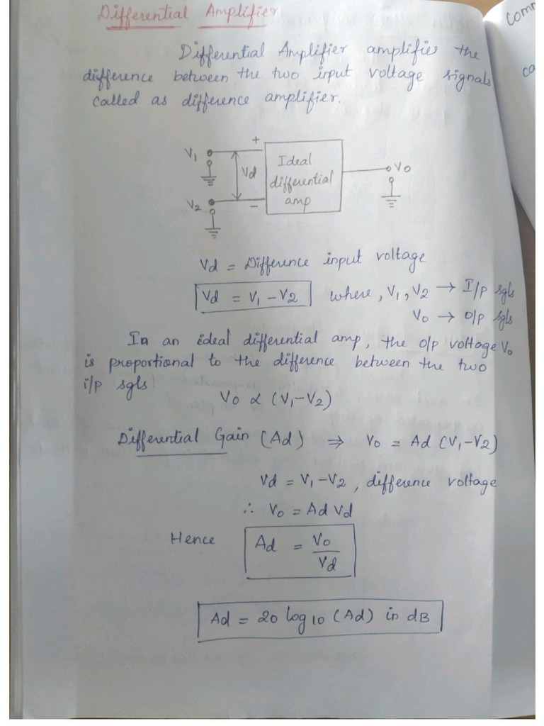 Diffential Amplifier | PDF