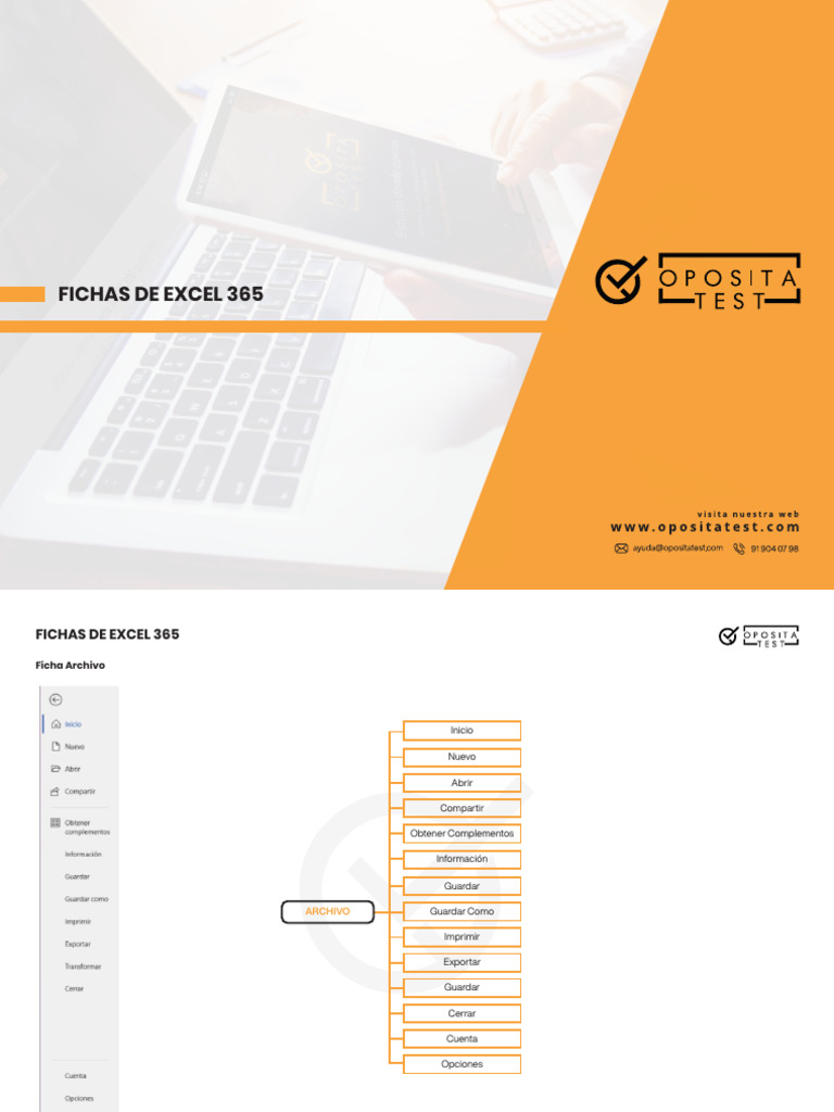 Fichas de Excel 365: Guía Completa | PDF | Microsoft Excel | Informática