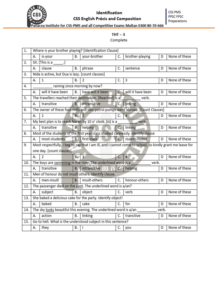 CSS-PMS English Verb Identification | PDF | Verb | Semantic Units