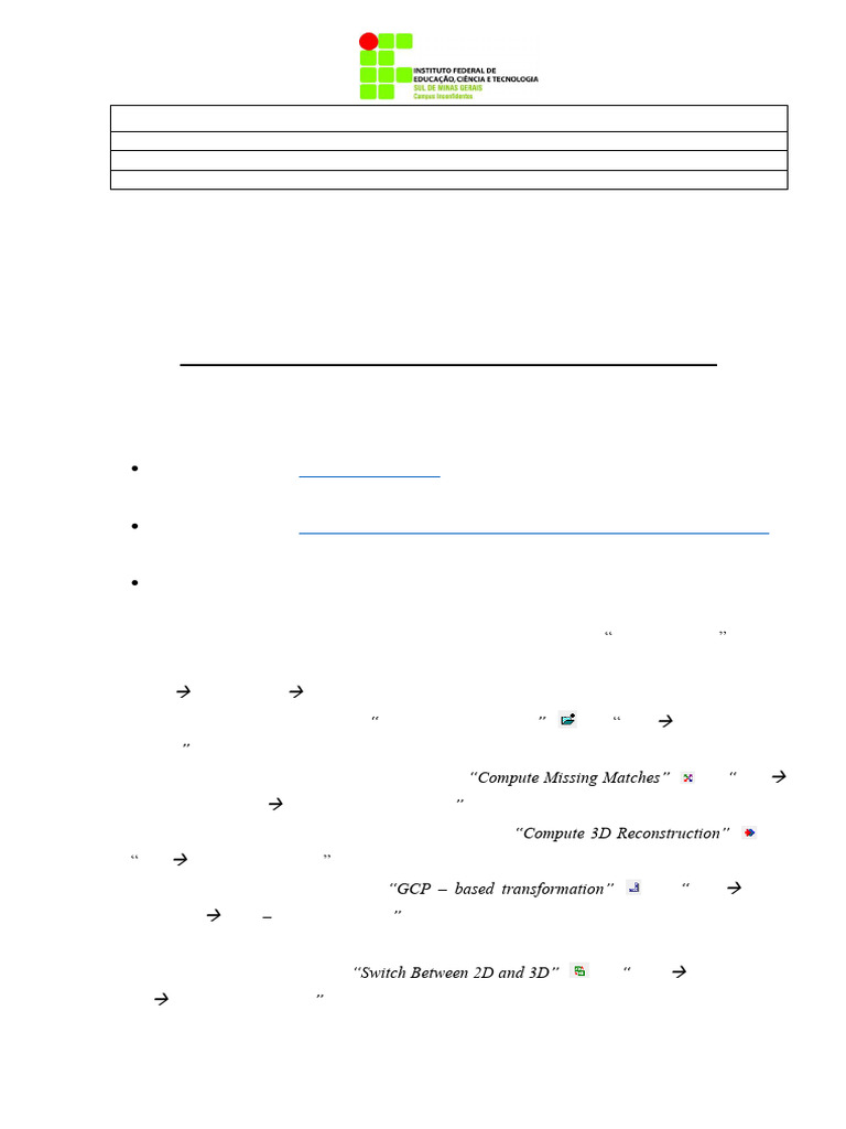 Tutorial para Processamento Fotogramétrico No Software VisualSFM | PDF ...