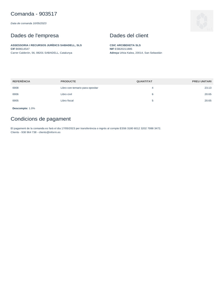 Comanda - 903517 | PDF