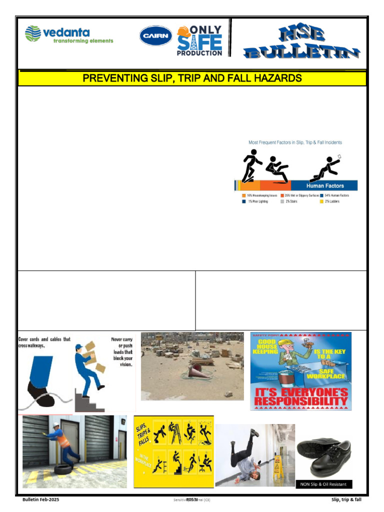 053I Preventing Slip, Trip and Fall Hazards | PDF | Hazards