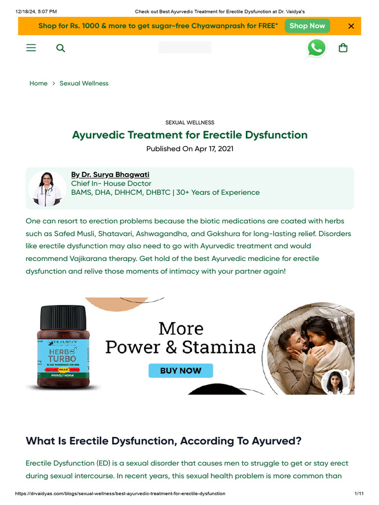 Best Ayurvedic Treatment | PDF | Erectile Dysfunction | Ayurveda