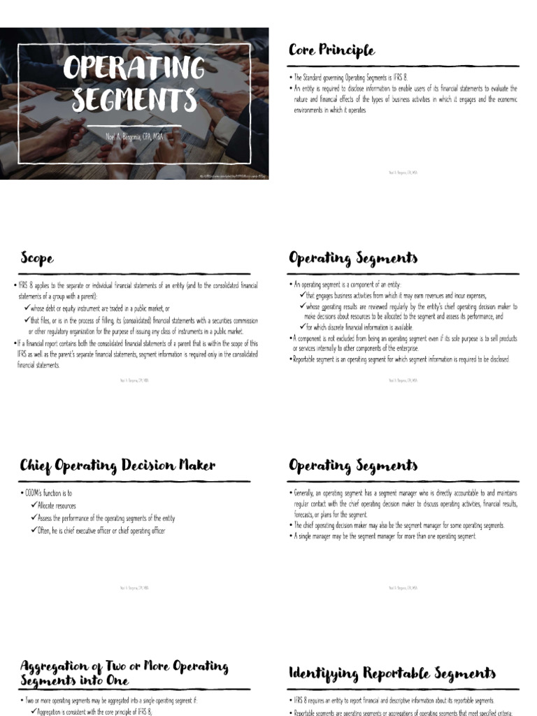 Operating Segments Printable | PDF