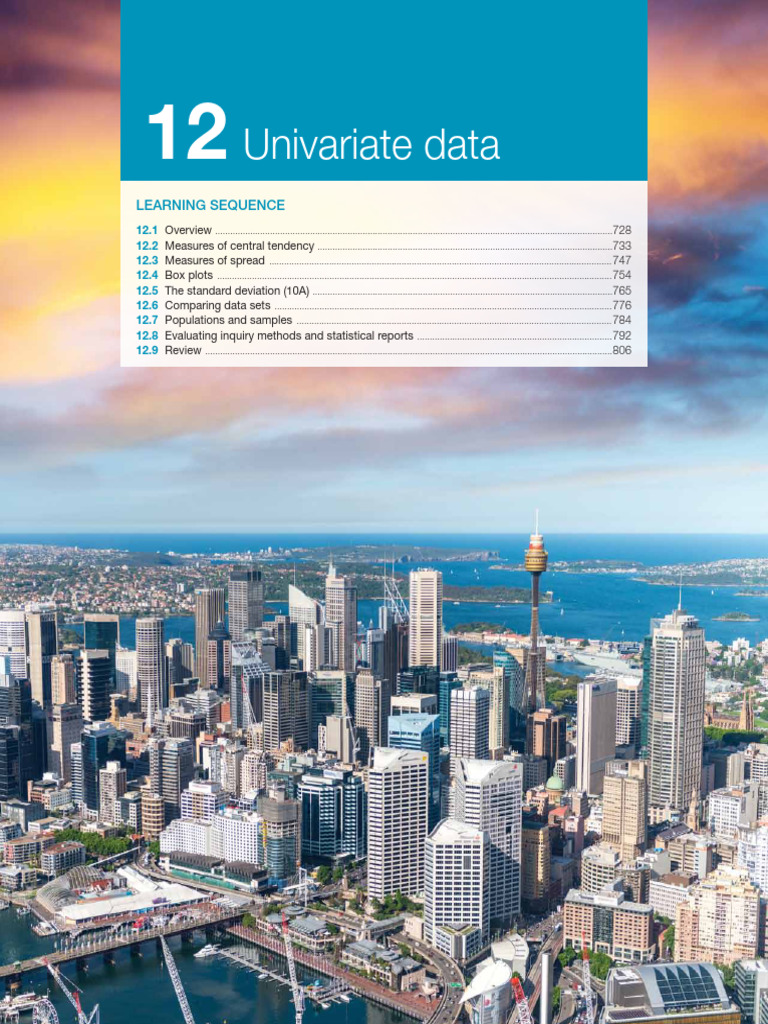 C 12 Uni Variate Data | PDF | Median | Mean
