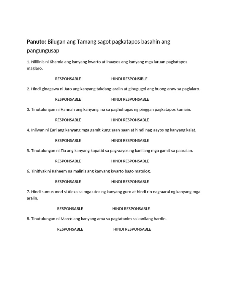 Reading and Writing Worksheet | PDF