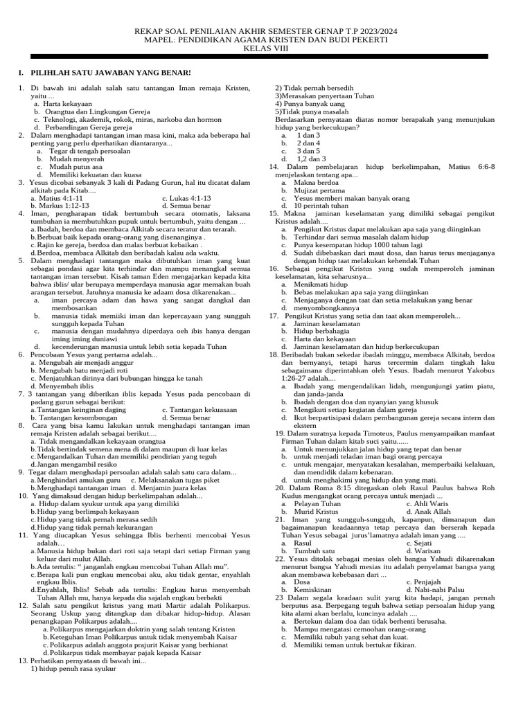 Soal MGMP 2024 | PDF