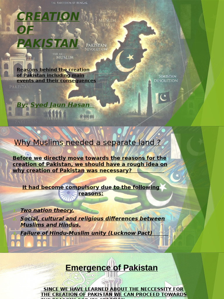 CREATION OF PAKISTAN (1) | PDF | All India Muslim League | Pakistan ...