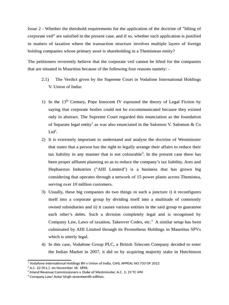 Whether The Threshold Requirements For The Application of The Doctrine ...